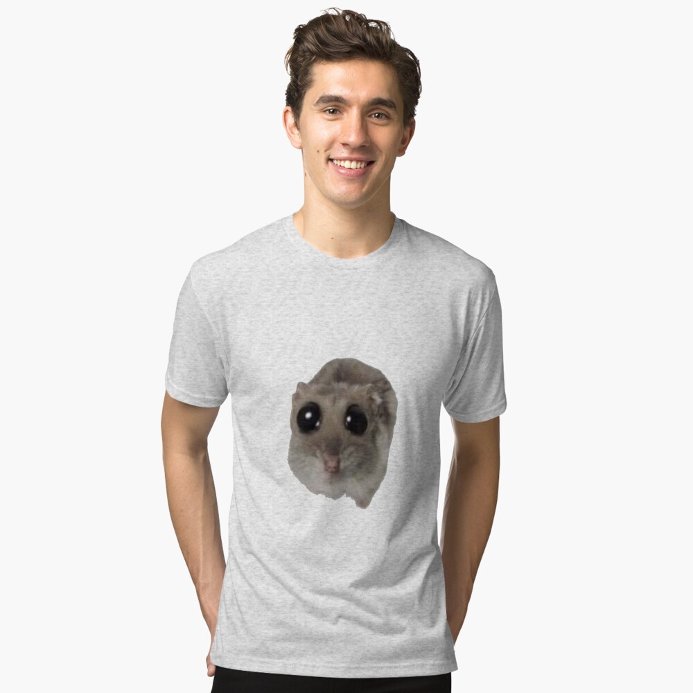 "sad hampter hamster meme" Sticker for Sale by mgdlnsapien | Redbubble