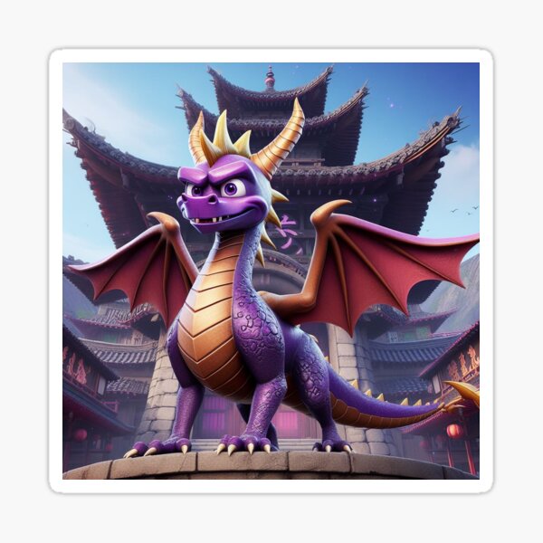"Realistic Spyro The Dragon" Sticker for Sale by Serina1101 | Redbubble