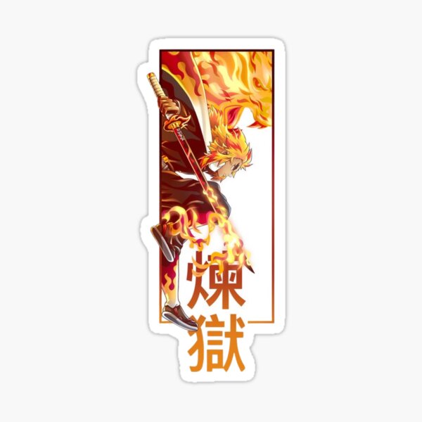 " rengoku kyojuro demon slayer" Sticker for Sale by arichmStudopm ...