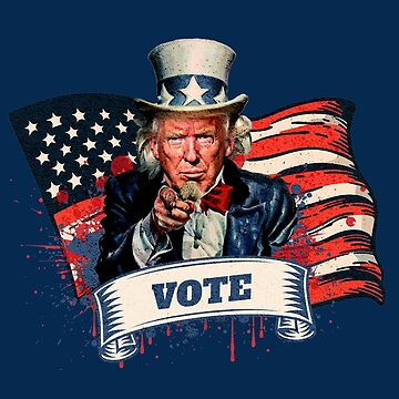 "Uncle Sam with Trump´s Face" Sticker for Sale by marilost77 | Redbubble