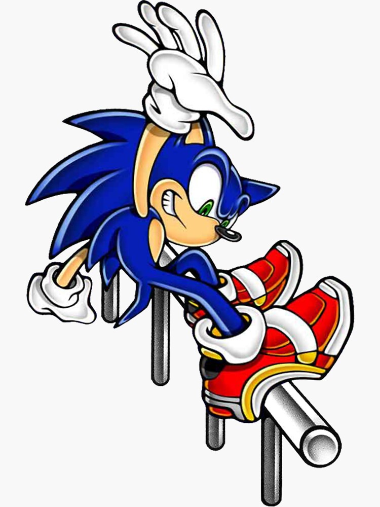 "Sonic" Sticker for Sale by Skel-Draws | Redbubble