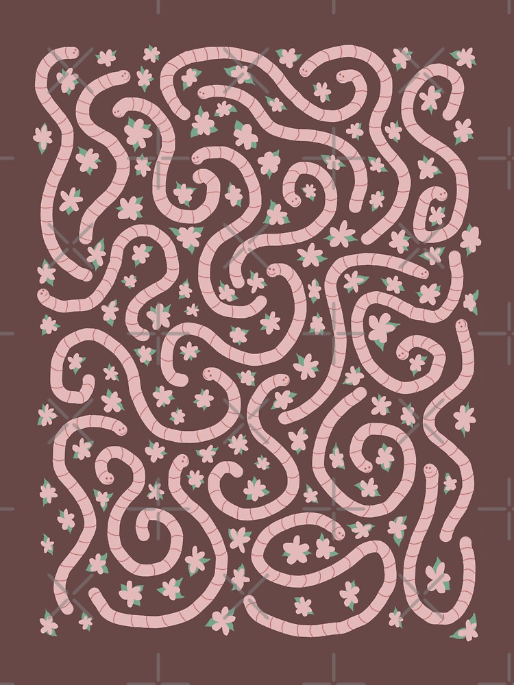 "Cute Pink Worms" Sticker for Sale by Amy Hadden | Redbubble