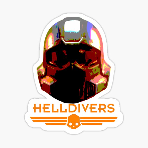 "Helmet Helldivers" Sticker for Sale by kkaratekinn | Redbubble