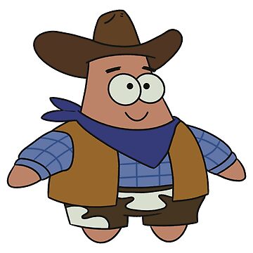 "Cowboy Patrick" Sticker for Sale by daniasdesigns | Redbubble