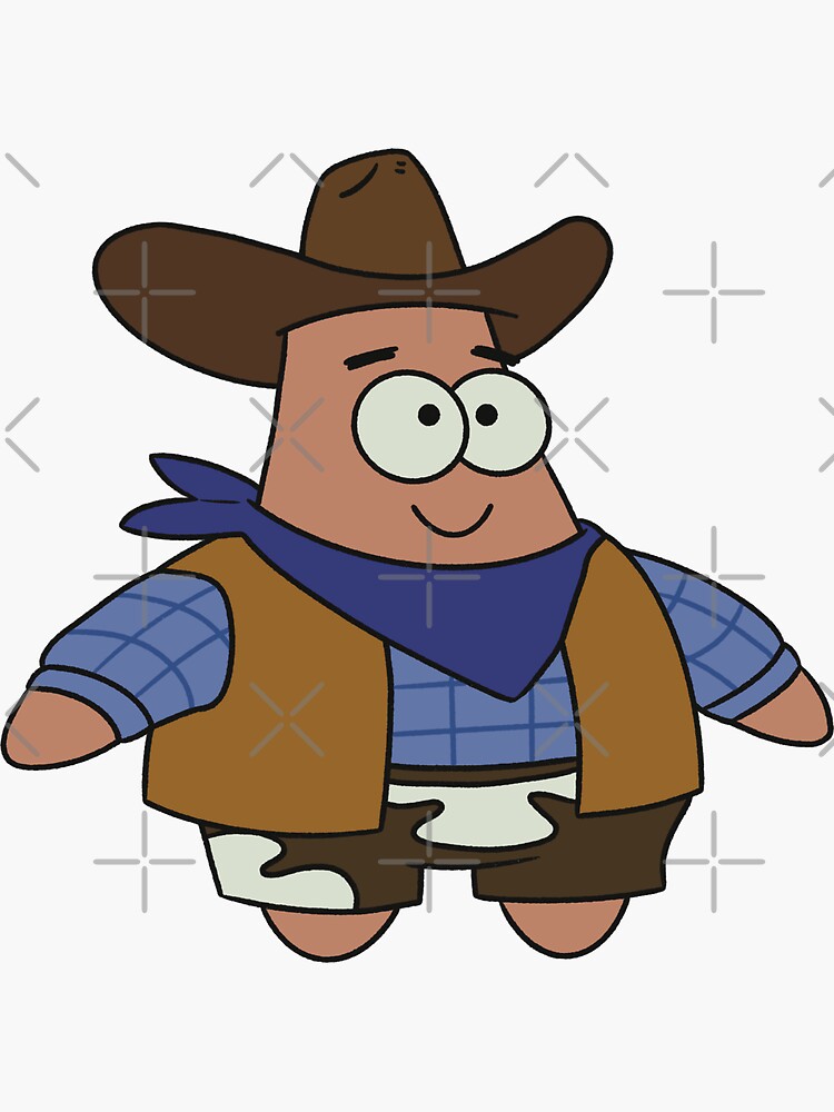 "Cowboy Patrick" Sticker for Sale by daniasdesigns | Redbubble