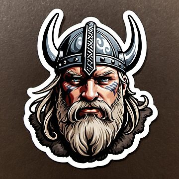 "viking helmsticker" Sticker for Sale by Thorstreasures | Redbubble