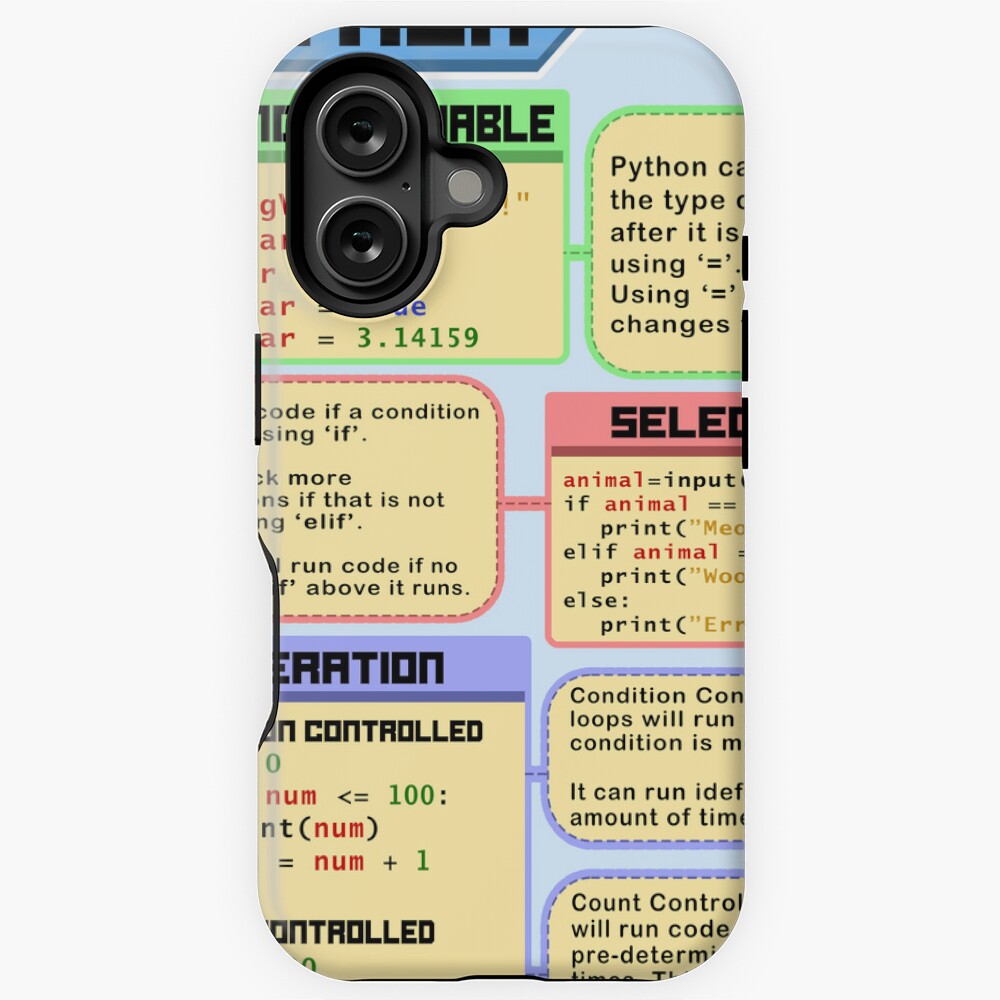 "Python Beginner Concepts" Poster for Sale by elliobot | Redbubble