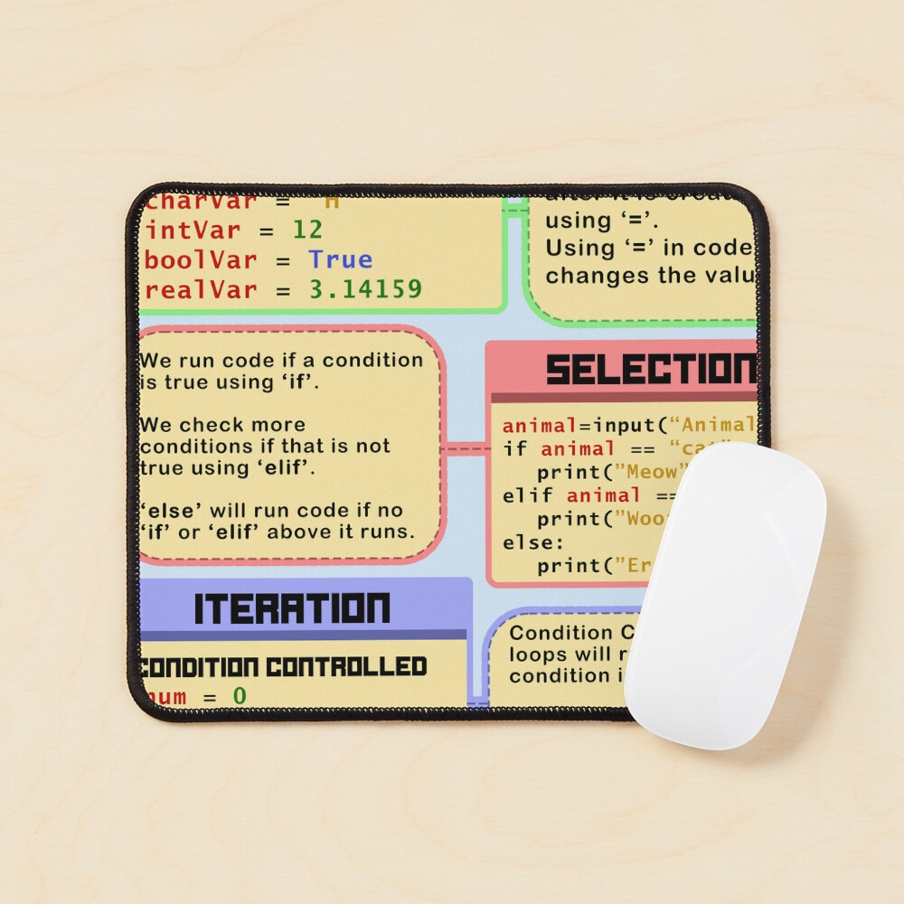 "Python Beginner Concepts" Poster for Sale by elliobot | Redbubble