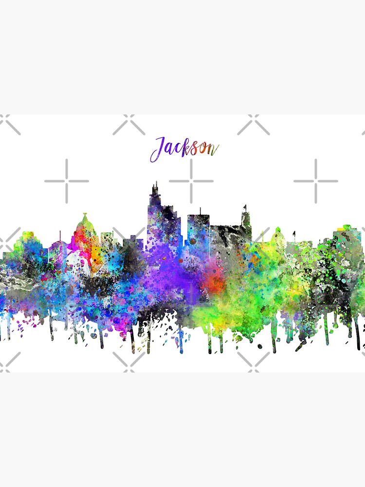 "Jackson, Jackson Mississippi, Jackson skyline, Mississippi" Sticker ...