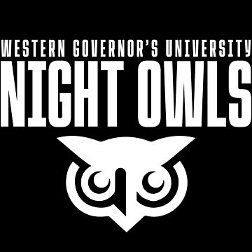 "WGU - Western Governors University Night Owls - White" Sticker for ...