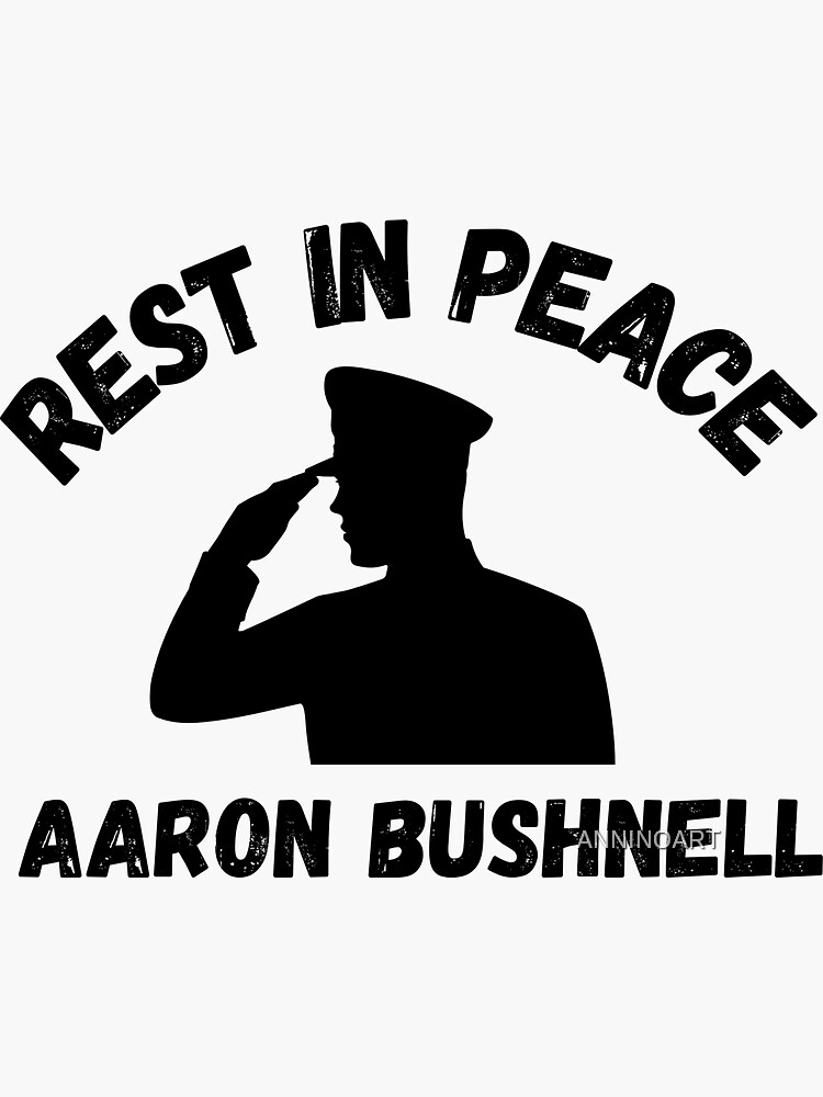 "Rip Aaron Bushnell" Sticker for Sale by anninoart | Redbubble