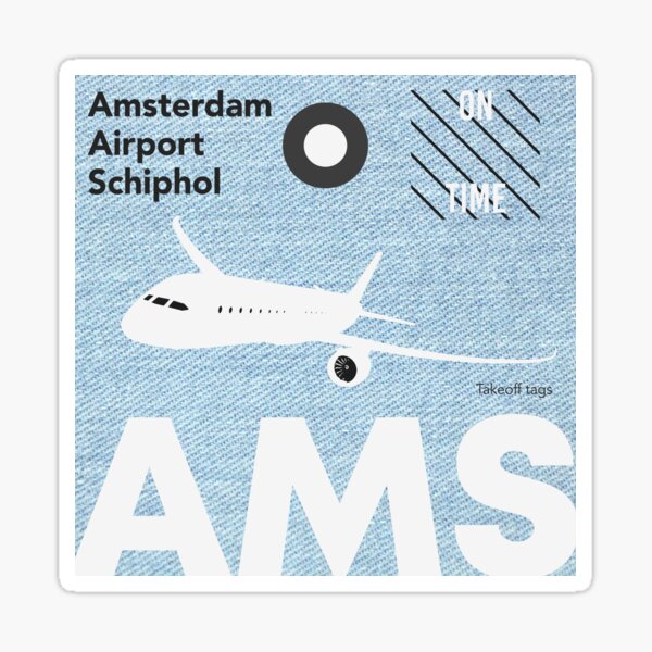 "AMS Amsterdam jeans" Sticker for Sale by Aviators | Redbubble