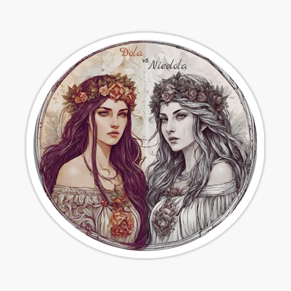 "Dola vs Niedola: Blessings and Trials Goddesses" Sticker for Sale by ...