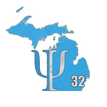 "SIlver Blue Michigan Psi" Sticker for Sale by Docking4 | Redbubble