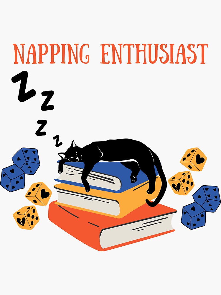 "Catnap: Adorable Cat Nap Design" Sticker for Sale by SHK-Designs ...
