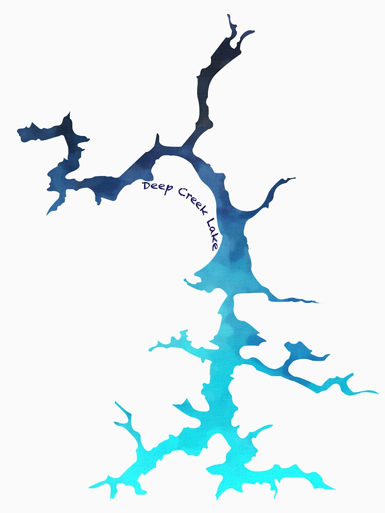 "Deep Creek Lake Maryland Outline" T-shirt by Limerock12 | Redbubble