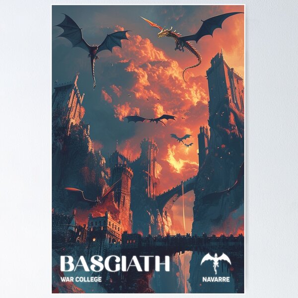 "Basgiath War College - Fourth Wing" Poster for Sale by RenDesignsStuff ...