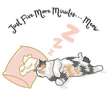 "Catnap: Adorable Cat Nap Design" Sticker for Sale by SHK-Designs ...