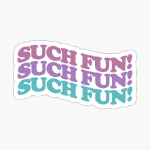 "Miranda - Such Fun" Sticker for Sale by baranskini | Redbubble