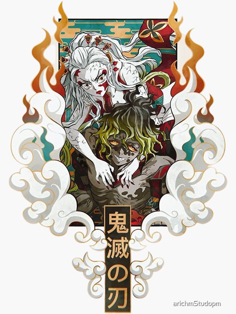 "Gyutaro and daki" Sticker for Sale by arichmStudopm | Redbubble