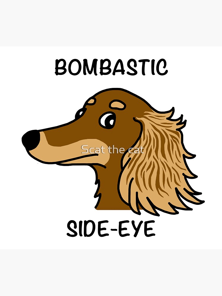 "Bombastic Side-eye Dachshund Dog Cartoon" Sticker for Sale by ...