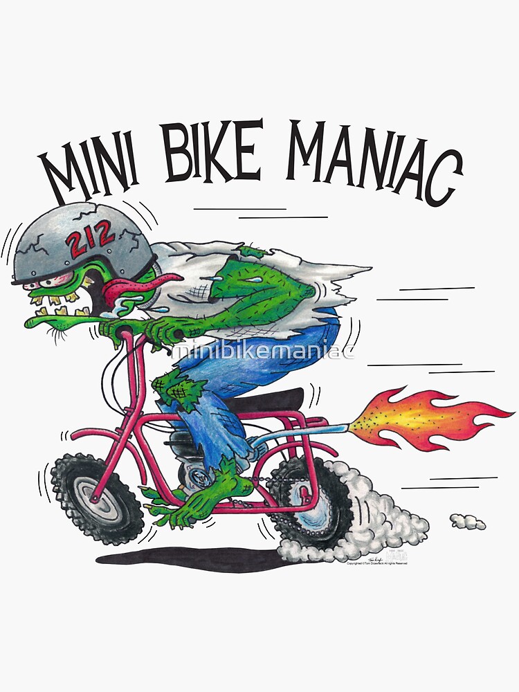"Baja Doodlebug Mini Bike Maniac" Sticker for Sale by minibikemaniac ...