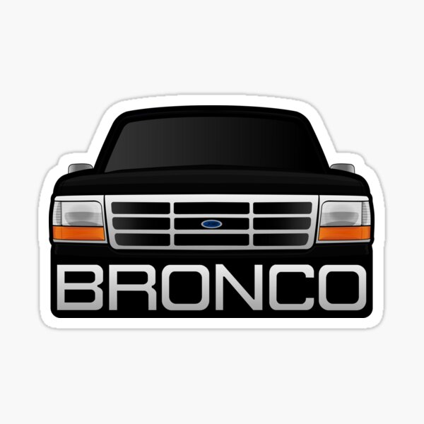 "Ford Bronco Black Logo Obs" Sticker for Sale by jk96design | Redbubble