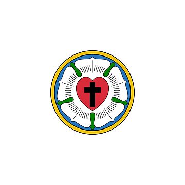"Lutheran Church Rose Heart Cross Logo" Sticker for Sale by ...