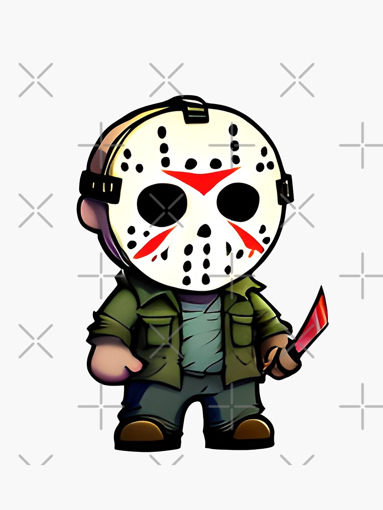 "Chibi Jason Voorhees" Sticker for Sale by LetterOdyssey | Redbubble