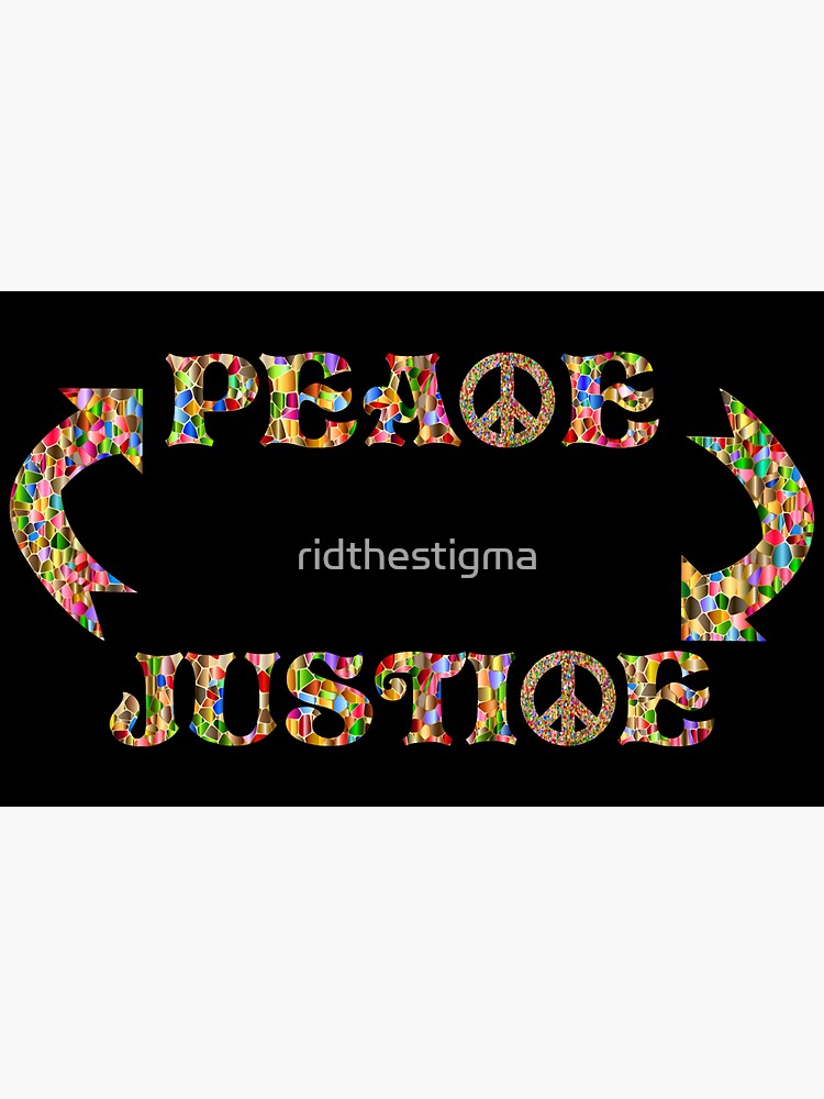 "Peace and Justice Logo" Sticker by ridthestigma | Redbubble