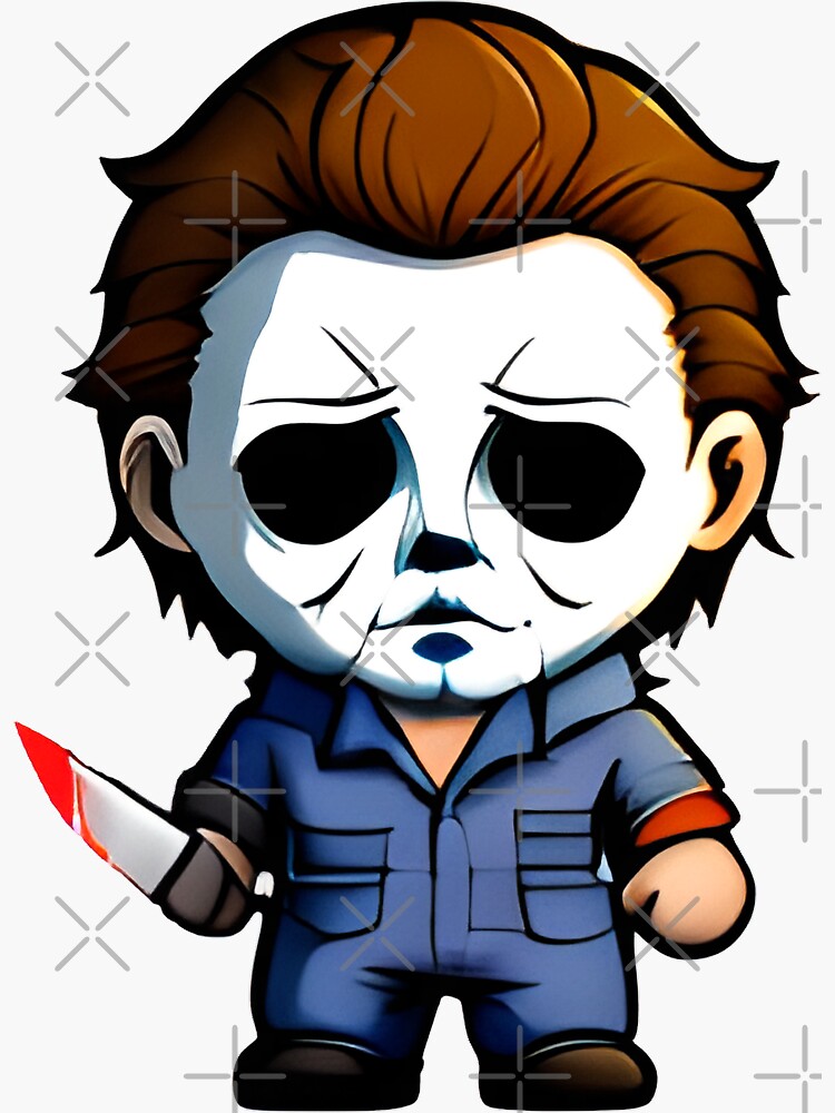 "Chibi Michael Myers" Sticker for Sale by LetterOdyssey | Redbubble
