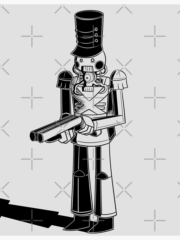 "Lethal Company Nutcracker Shotgun Cartoon Sketch Evil Monster Fan Art ...