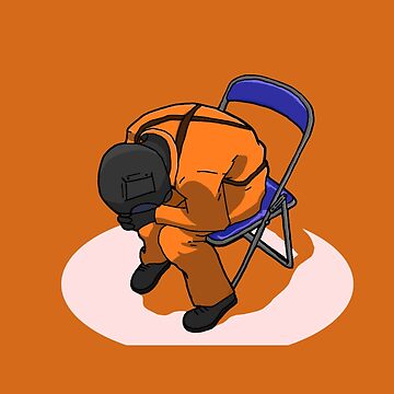 "Lethal Company Sad Employee Drawing Fan Art" Sticker for Sale by ...