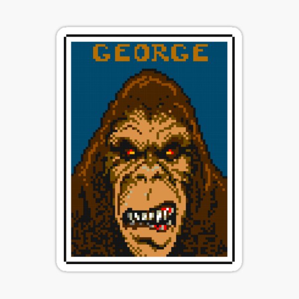 "Rampage George Portrait" Sticker for Sale by disposalist | Redbubble