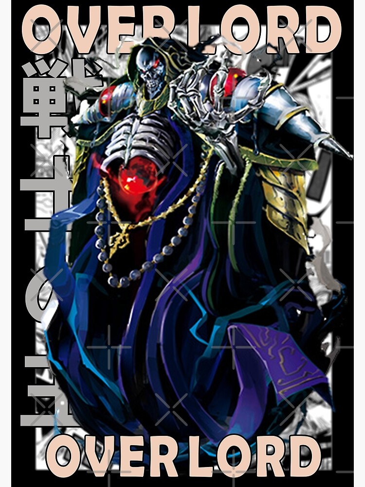 "Ainz Ooal Gown Overlord Manga Backdrop Design" Poster for Sale by ...