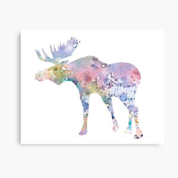 "Pink Moose" Canvas Print for Sale by ElfShoppe | Redbubble