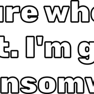 "Ransomware" Sticker for Sale by sleepycee | Redbubble