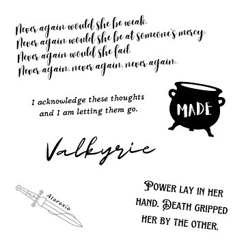 "Nesta Acosf Quote Sticker Set" Sticker by AnceUmalasa | Redbubble