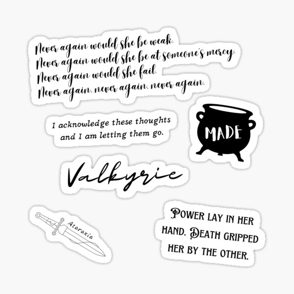 "Nesta Acosf Quote Sticker Set" Sticker by AnceUmalasa | Redbubble