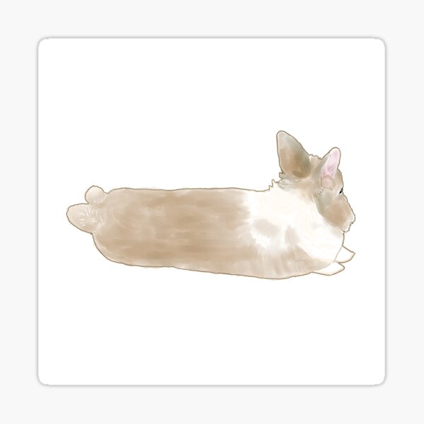 "Bunny laying down" Sticker for Sale by uncle-bunny | Redbubble