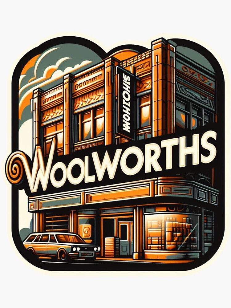 "Vintage Woolworths: Nostalgic Merchandise & Classic Designs" Sticker ...