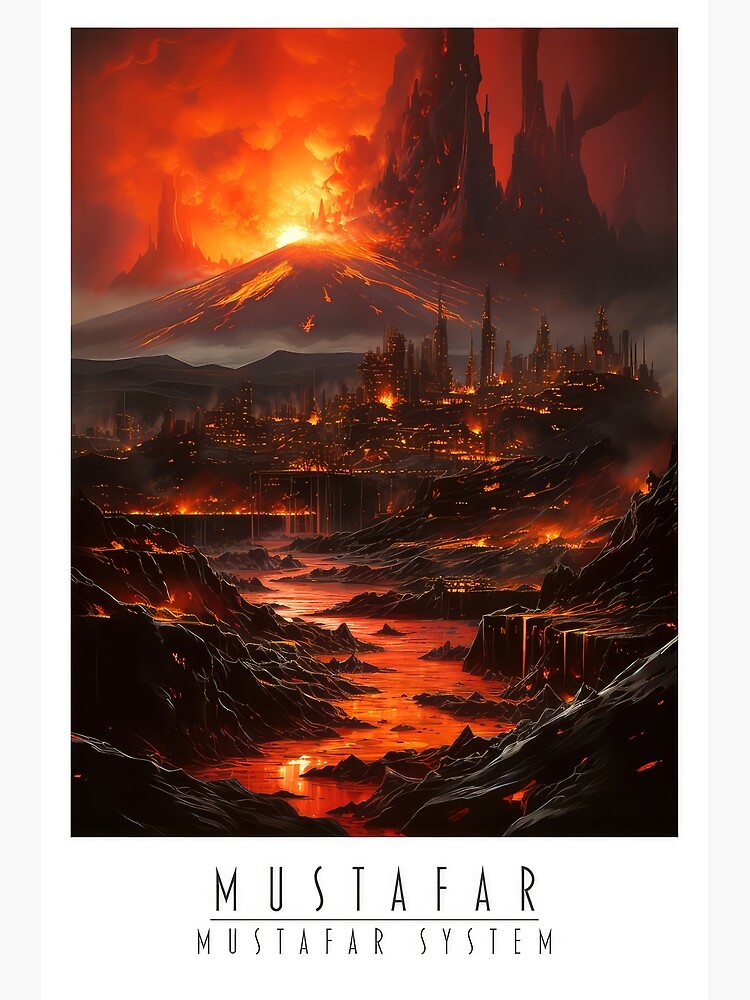 "Mustafar, Mustafar system." Poster by danielplazas | Redbubble