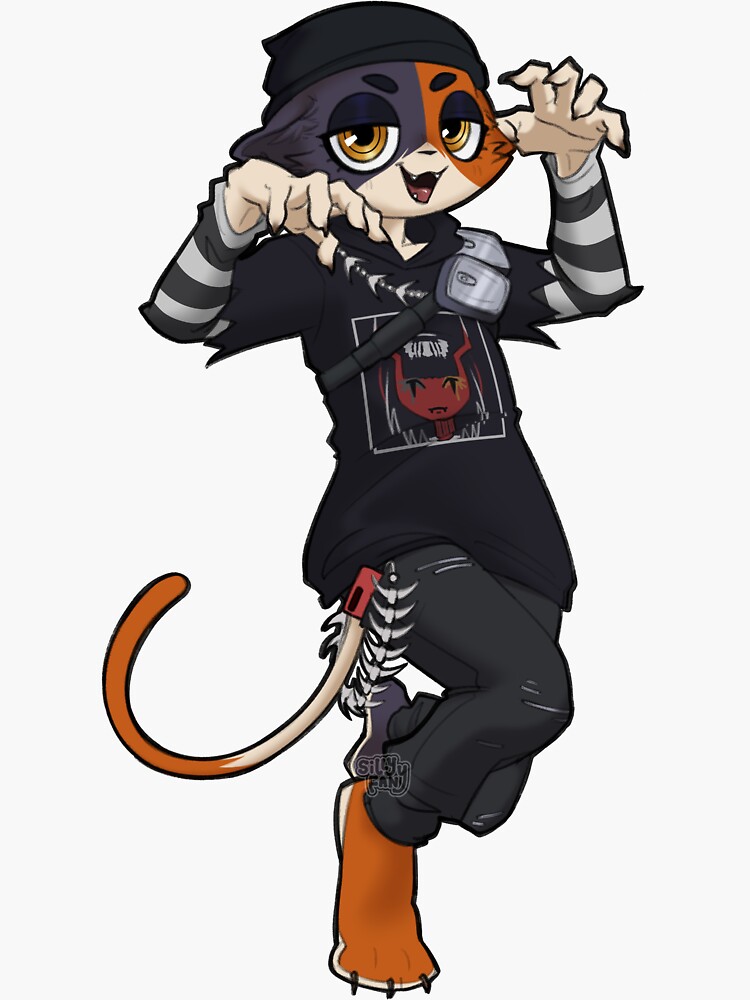 "Meowskulls" Sticker for Sale by Sillyfany | Redbubble