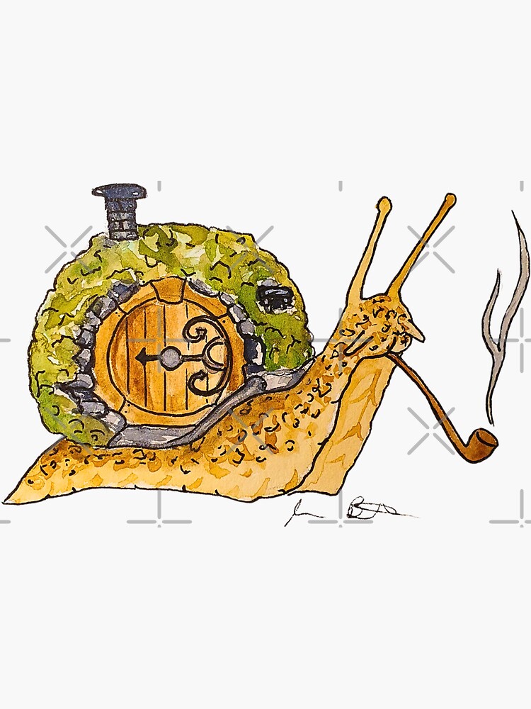 "A snail is never late nor is he early " Sticker for Sale by mimberart ...