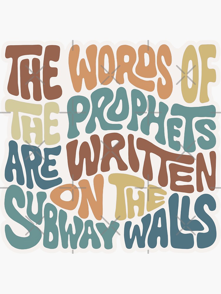"The Words of the Prophets are Written on the Subway Walls Word Art ...