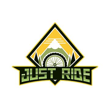 "Just Ride Diamond" Sticker for Sale by QwerkyShirts | Redbubble