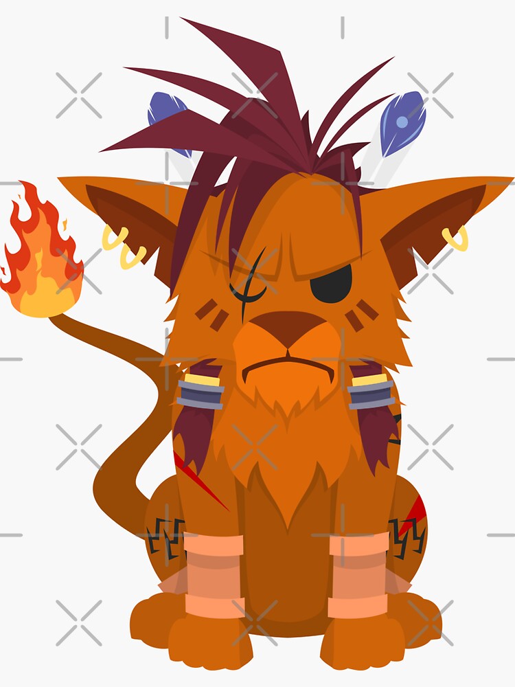 "FF7 | Red XIII" Sticker for Sale by Plateandoatcake | Redbubble