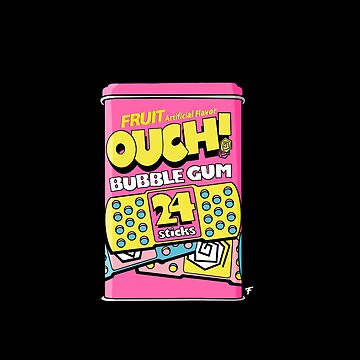 "Ouch! Bubble Gum" Sticker for Sale by TheAbysmall | Redbubble