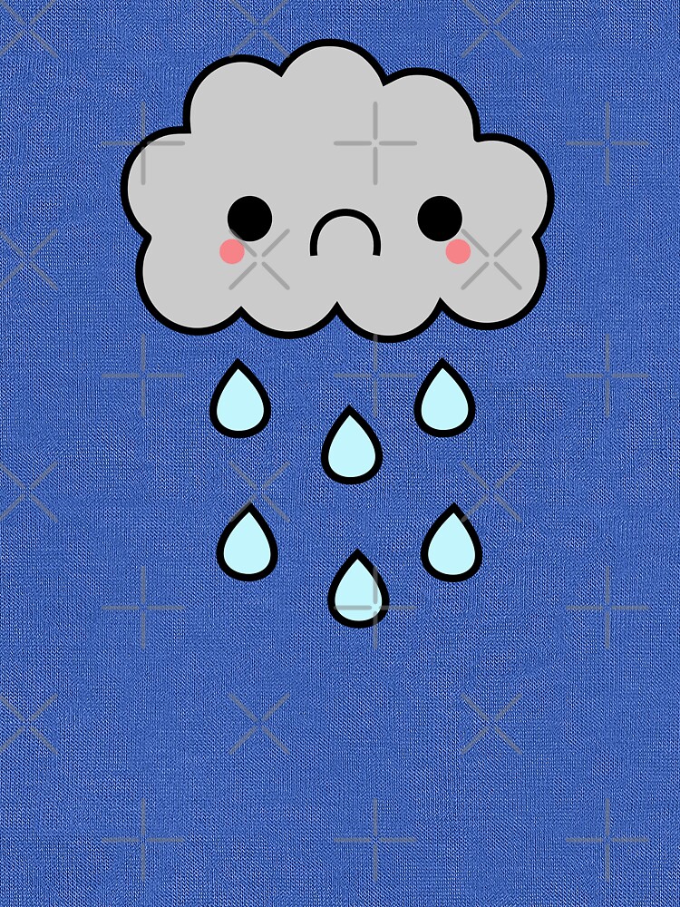 "Adorable Kawaii Sad Rainy Storm Cloud" Lightweight Hoodie for Sale by ...