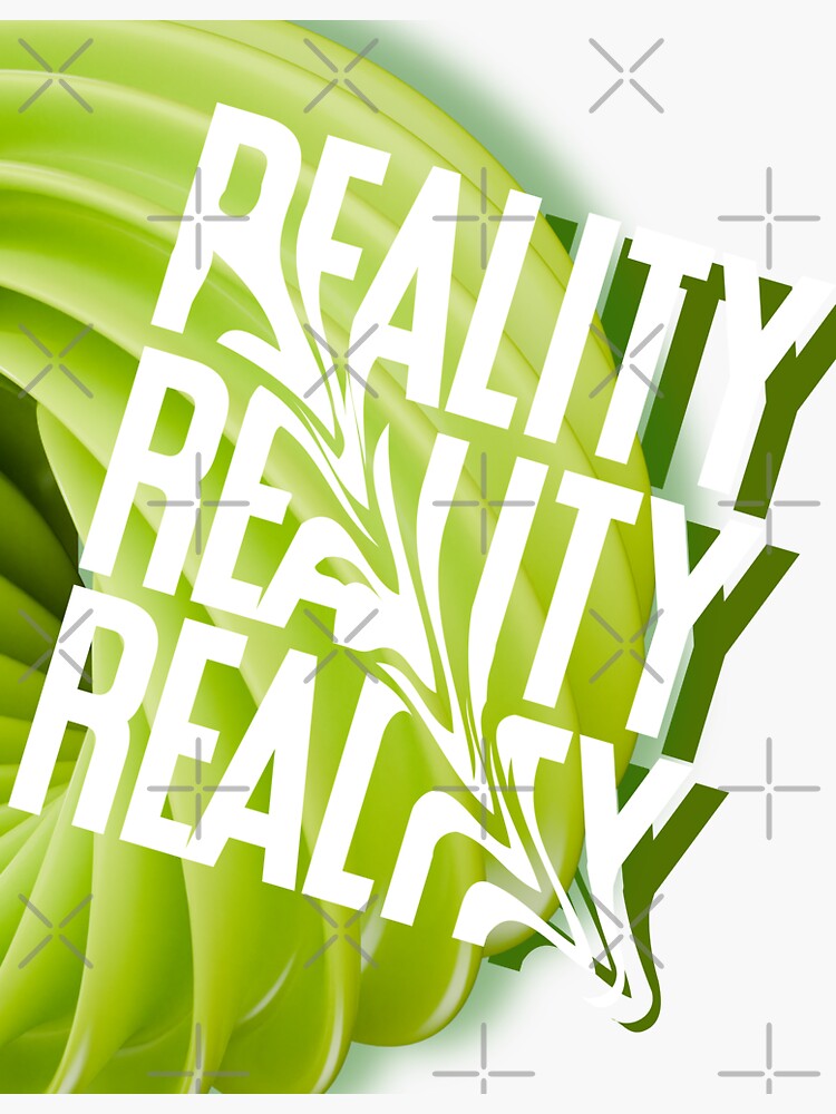 "Reality and 3d Abstract Object" Sticker for Sale by vienaphi | Redbubble